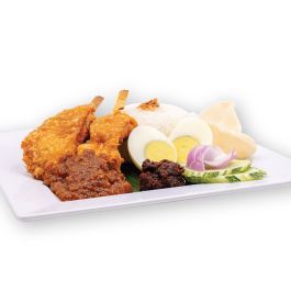 Satay Chicken Cutlet with Rice